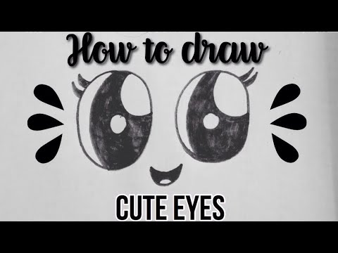 How to draw Cute Eyes (easy)