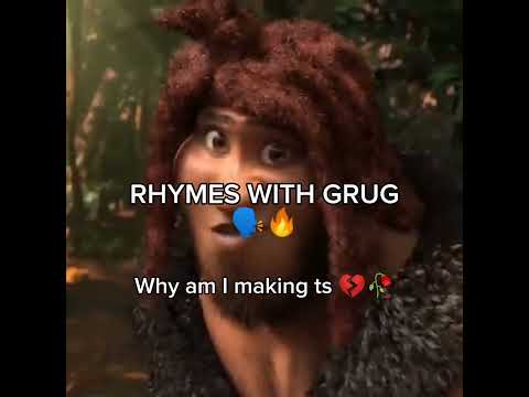 it rhymes with grug #meme #song #grug #trend #edit