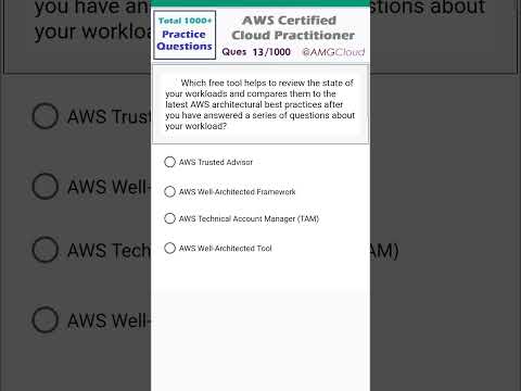 MCQ-13/1000 | AWS Cloud Practitioner Exam Questions #awscloudpractitioner #awssolutionsarchitect