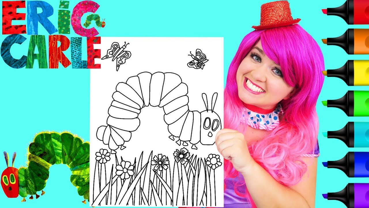Coloring The Very Hungry Caterpillar Eric Carle Coloring Page Prismacolor Markers | KiMMi THE CLOWN