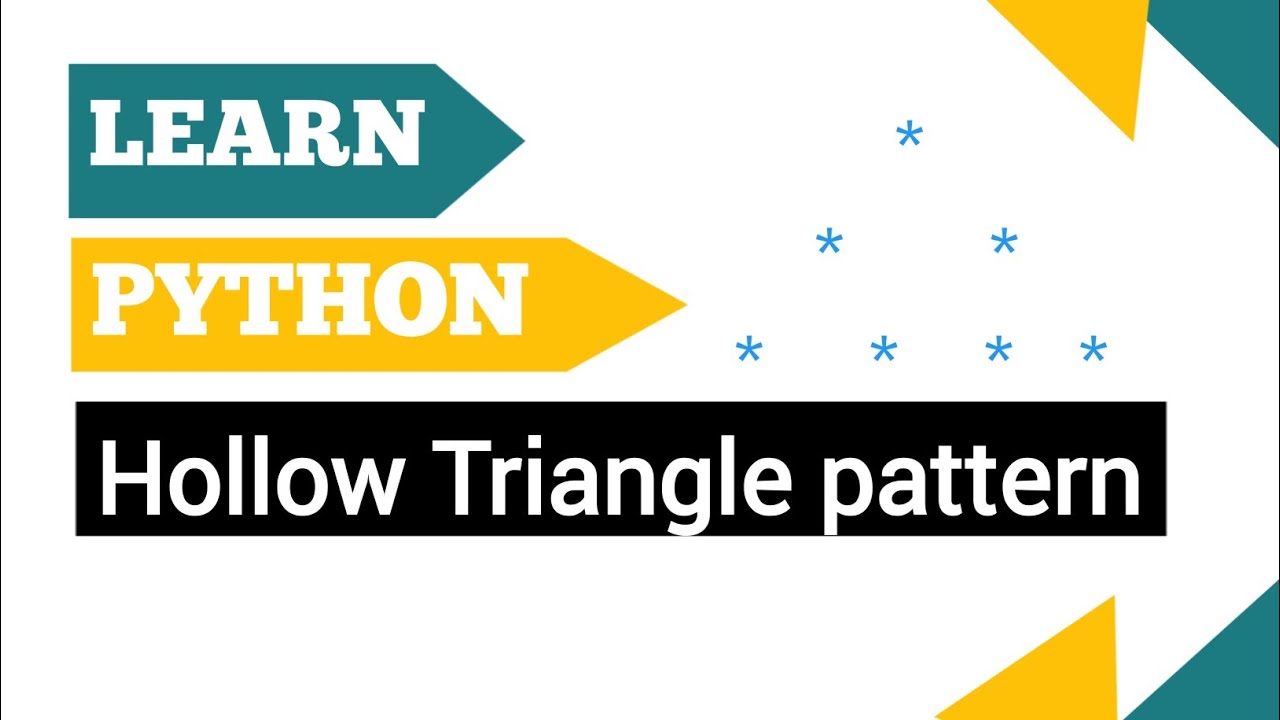 How to Solve Python Pattern Programs   | Star * pattern | hollow triangle pattern print kaise kare