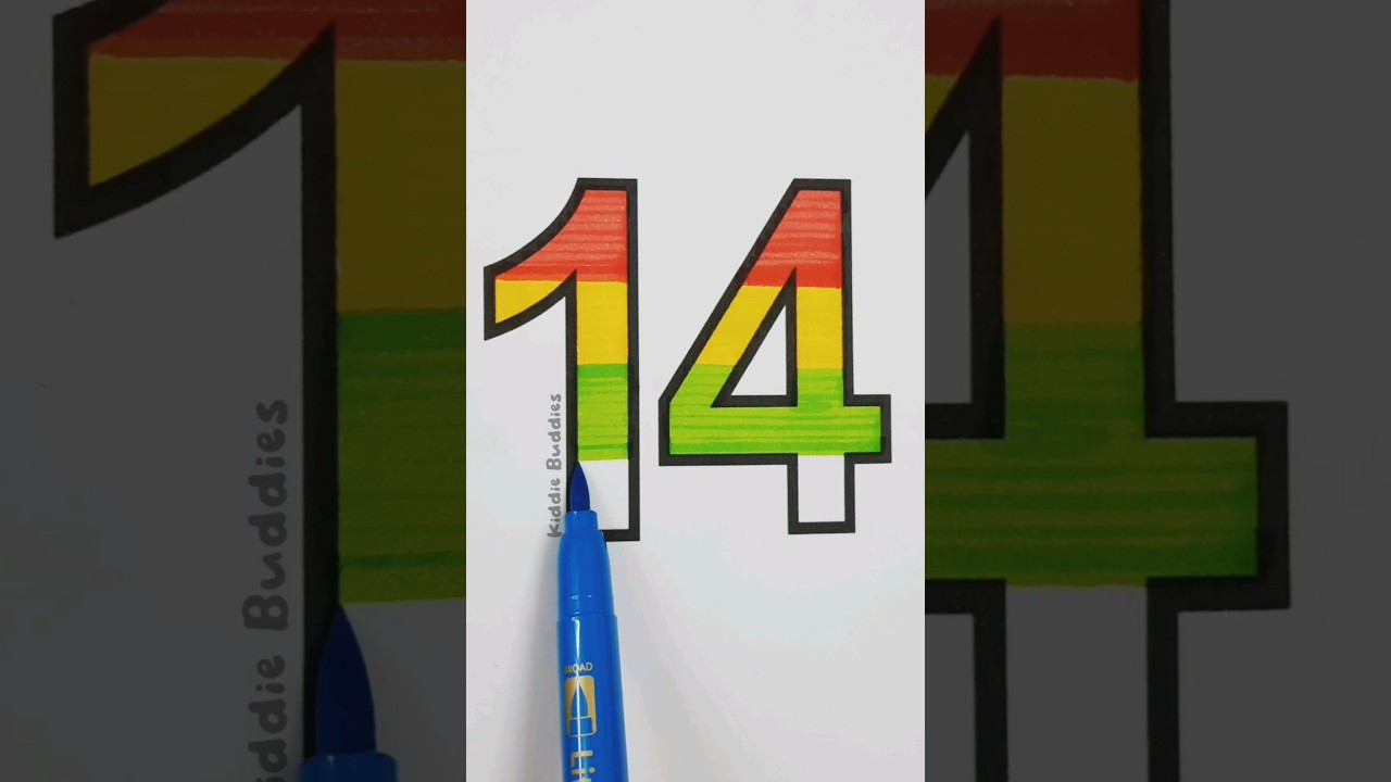 Learn colors with number 14