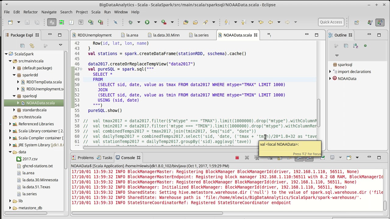 Spark SQL with SQL Part 2 (using Scala)