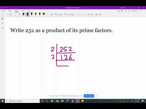 How to write a number as a product of its prime factors?