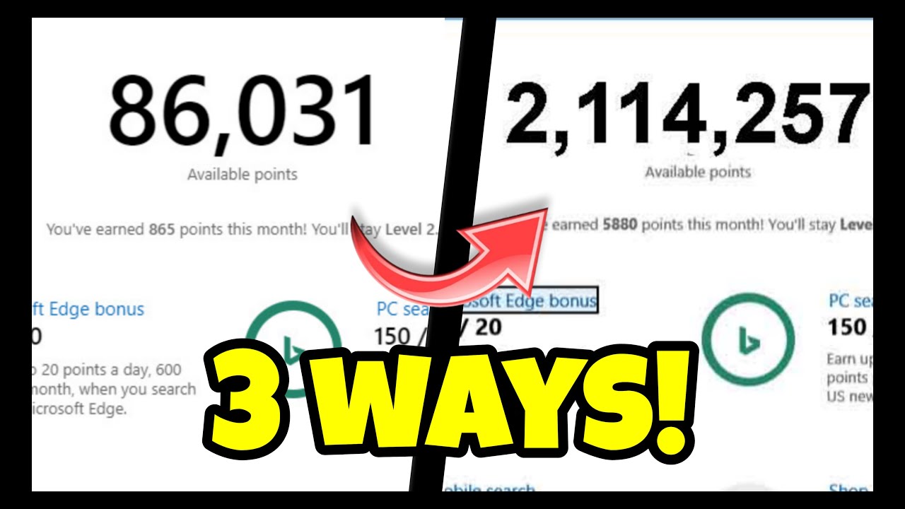 3 WAYS TO GET 50,000 FREE MICROSOFT REWARDS POINTS