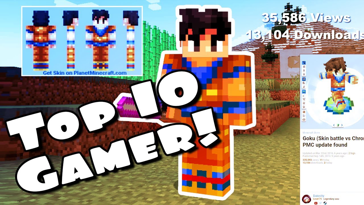 Top 10 Minecraft Gamer Skin - Top Ten Best Minecraft Skins of All Time!