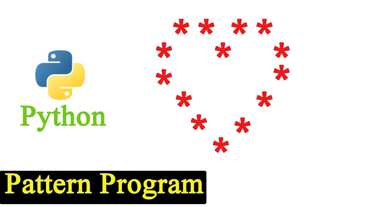 Python Pattern Program - Printing Stars in Heart Shape