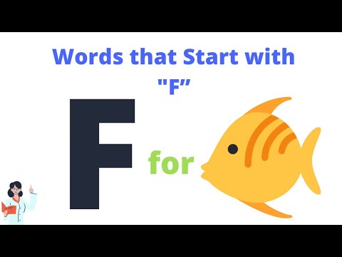 Words that start with F. F for fish #vocabulary #education #learningvideoforkids