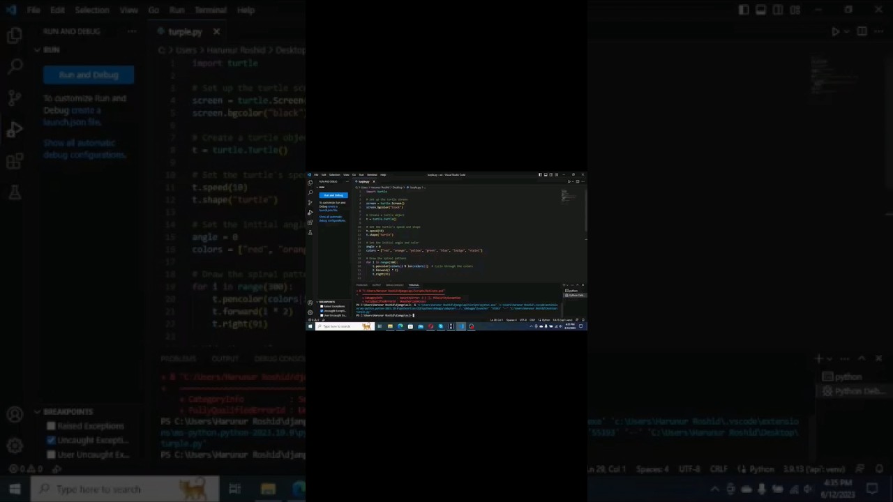 Turtle in Python - Learn Python Graphics and Animation with Turtle Module #python