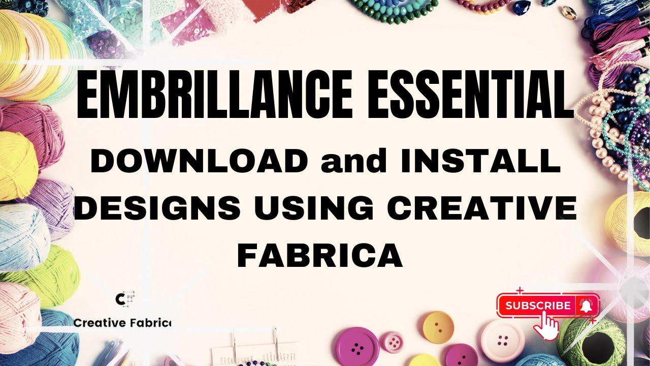 EMBRILLANCE ESSENTIAL- Download and Install designs using Creative Fabrica