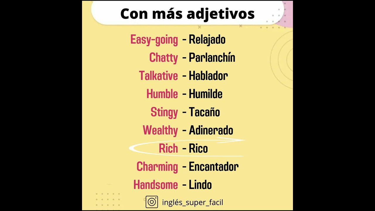 Adjetivos en inglés.