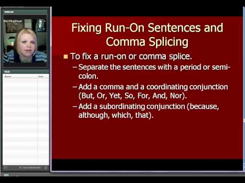 Sentence Errors (Part 2: Run-On Sentences and Comma Splicing)