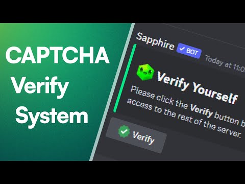 Discord Captcha Verification System 2023 | Sapphire Bot