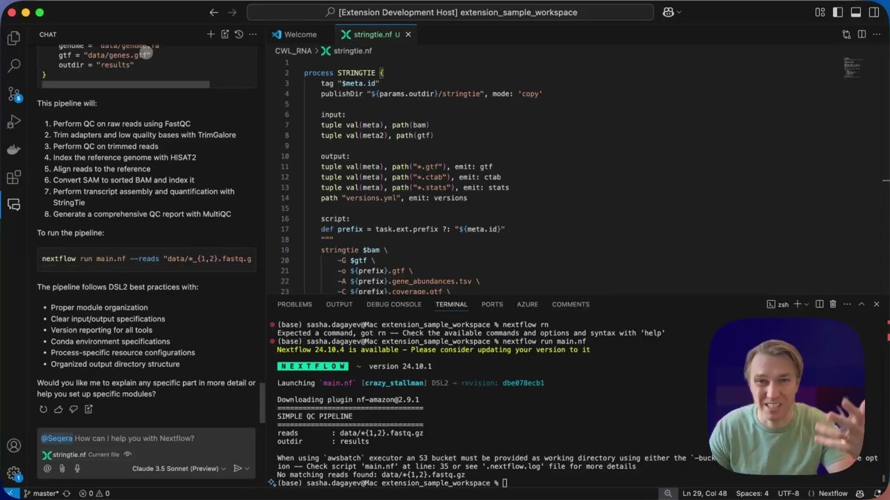 Bringing the Seqera AI experience to the Nextflow VS Code Extension