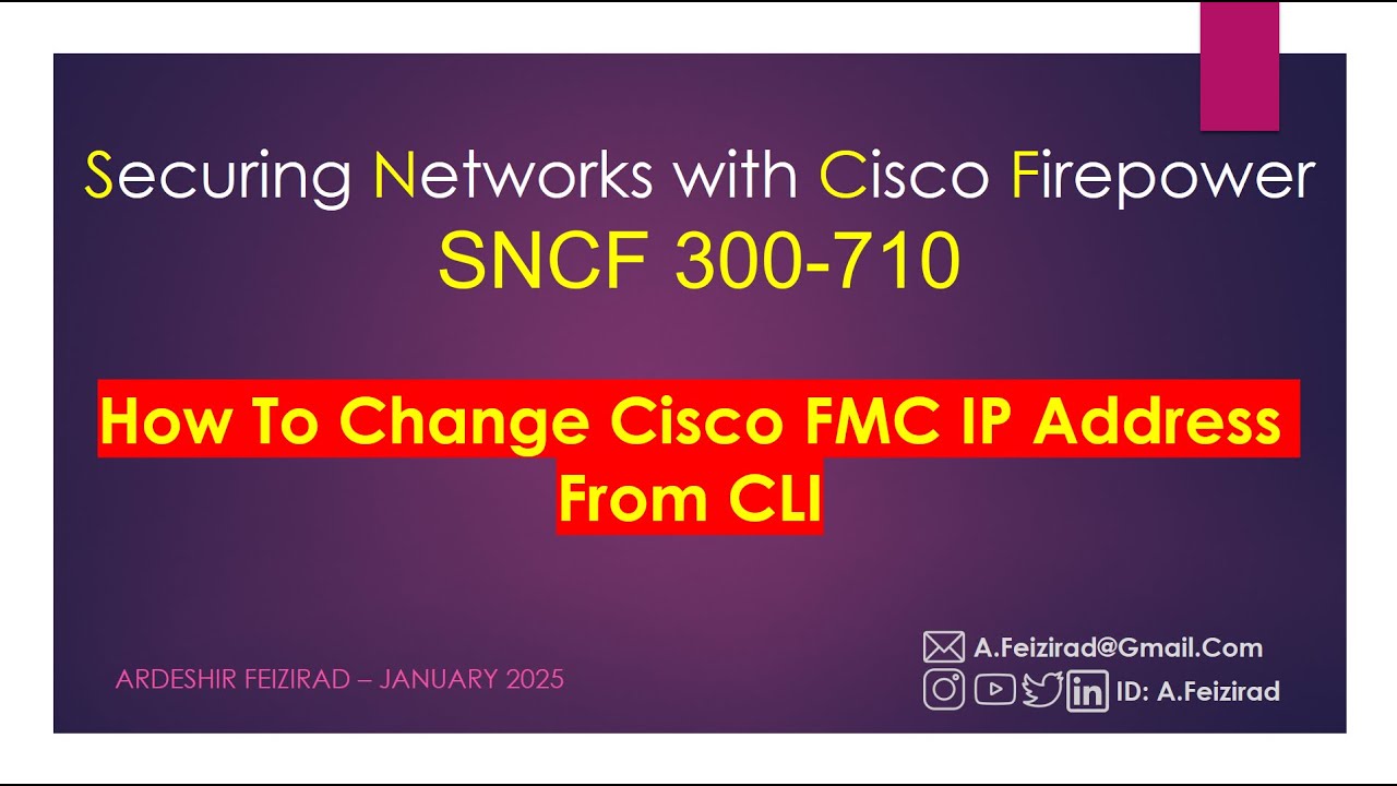 How to change the Firepower Management Center (FMC) IP address from the CLI.