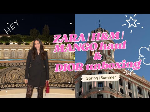DIOR UNBOXING | ZARA H&M MANGO HAUL - SPRING SUMMER 2025 (CODES IN DESCRIPTION!) | ALIYE UCOZ