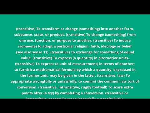 what is the meaning of convert