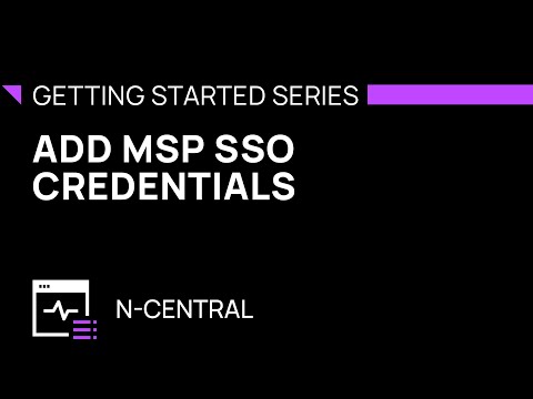 Add MSP SSO Credentials