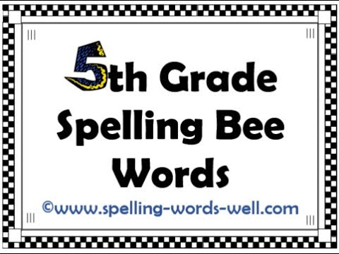 5th Grade Spelling Bee Words