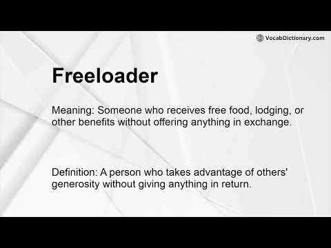 Freeloader Meaning