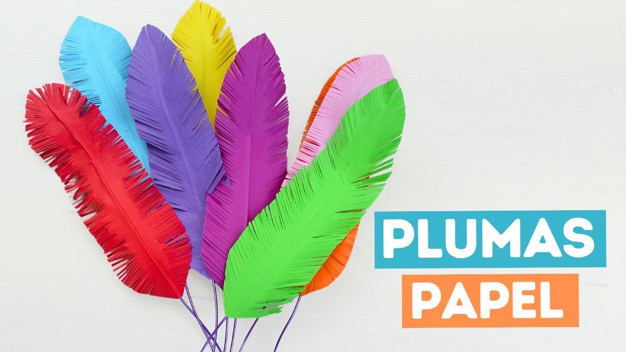 🪶 Cómo hacer plumas de papel – Manualidad fácil