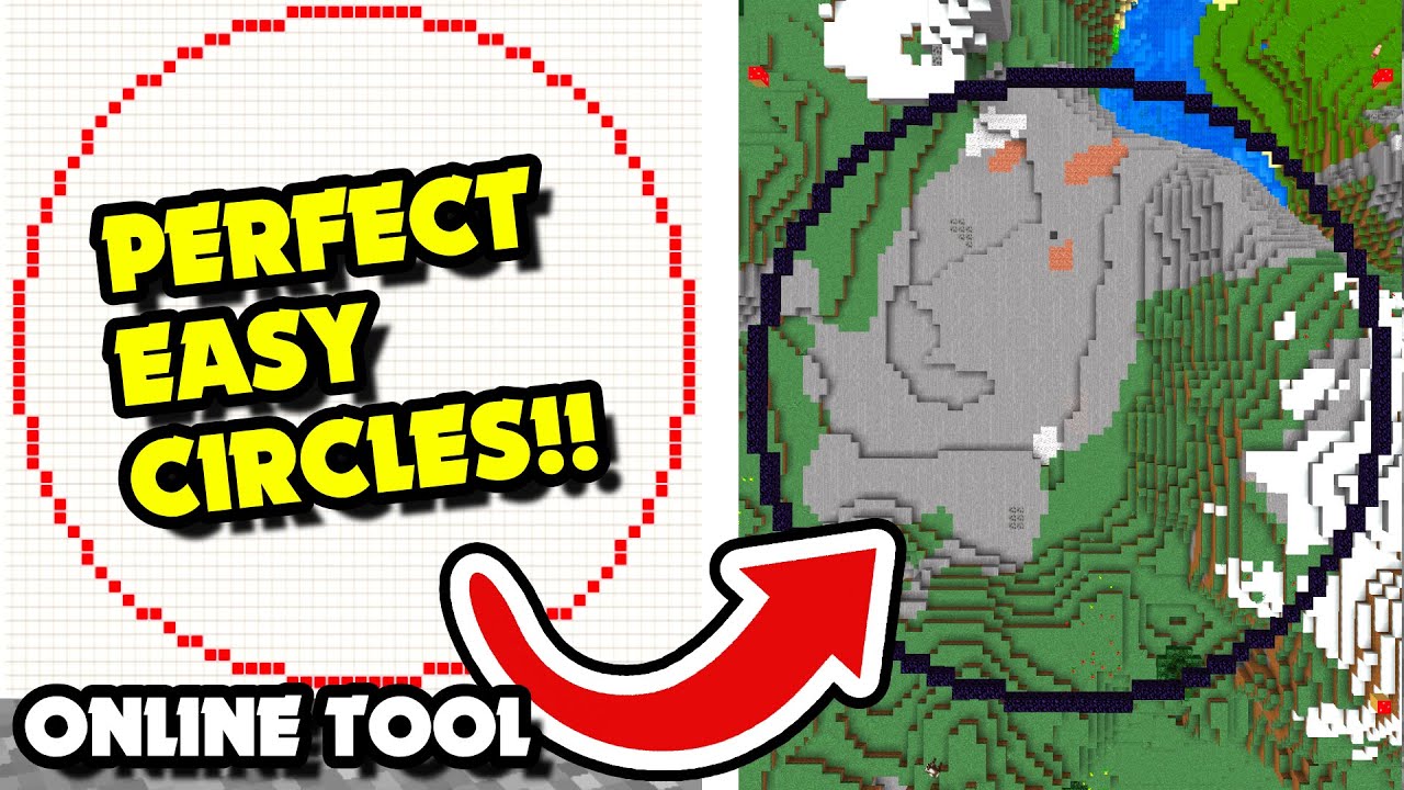 How to Make a CIRCLE in Minecraft? Circle Generator ONLINE TOOL Makes This Very Easy! Java & Bedrock