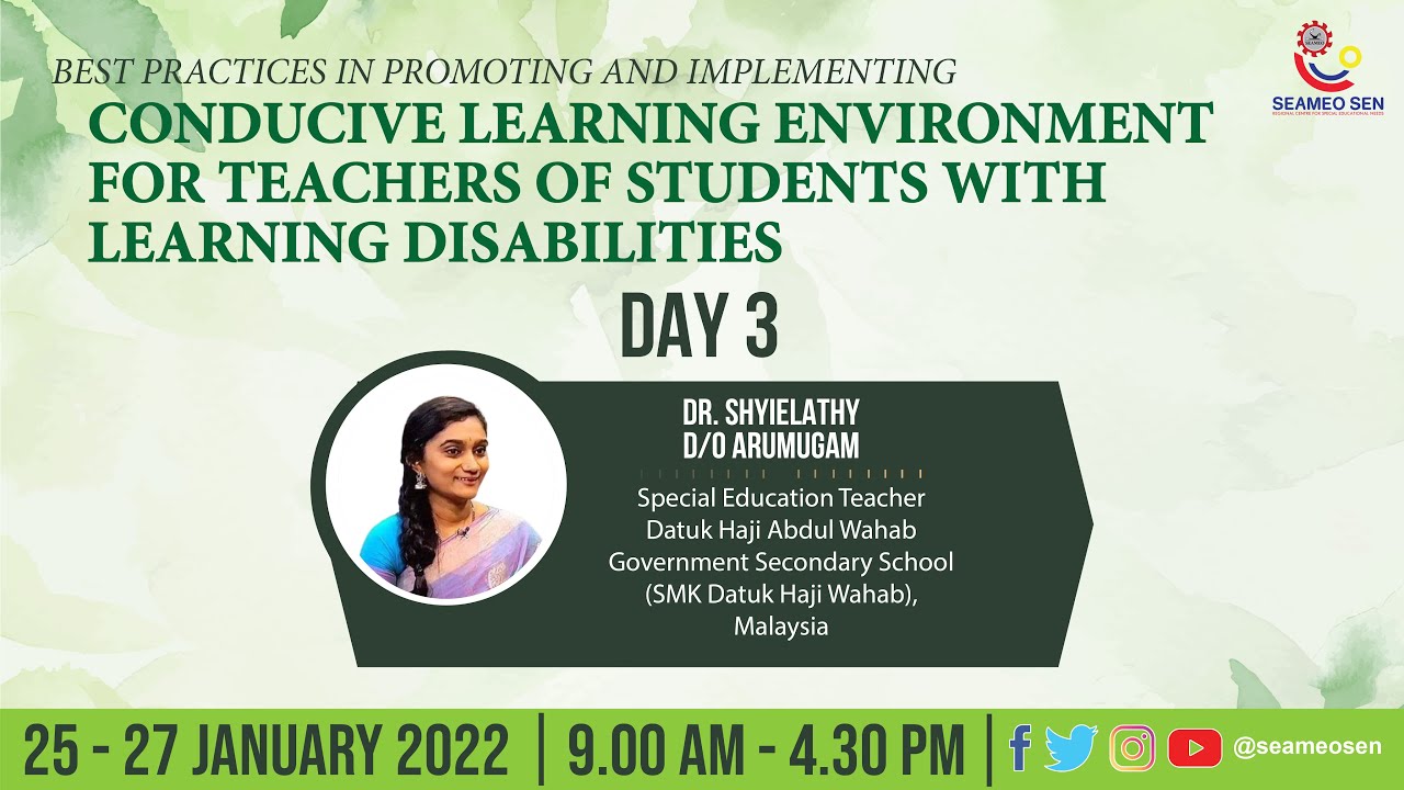 [Day 3] Conducive Learning Environment for Teachers of Students With Learning Disabilities