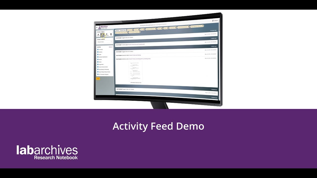 LabArchives: Activity Feed Demo