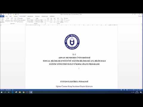 Wordde Sayfa Numarasını İstediğin Sayfadan Başlatmak- Tez yazımında Sayfa Numarası Ekleme