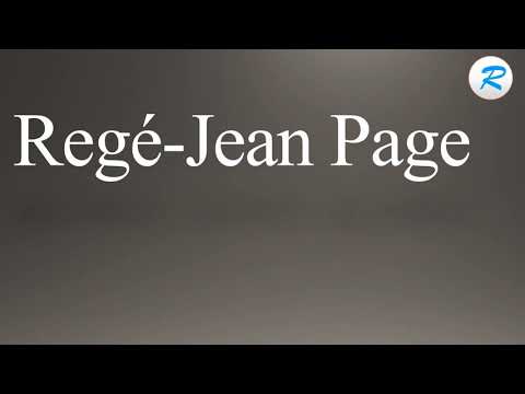 How to pronounce Rege Jean Page