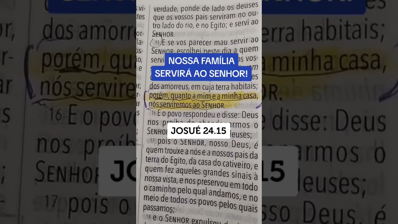 NOSSA FAMÍLIA SERVIRÁ AO SENHOR! #família #deus #palavradedeus #versiculo #josué #biblia #god #bible