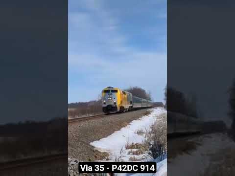 Top speed of Via Rail! #914 #train #viarail #p42dc #k5ca #canada