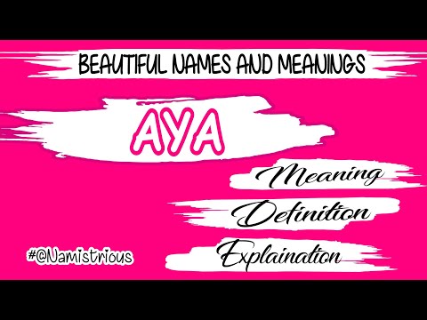 AYA name meaning | AYA name | AYA name and meanings | AYA meansโ @Namistrious