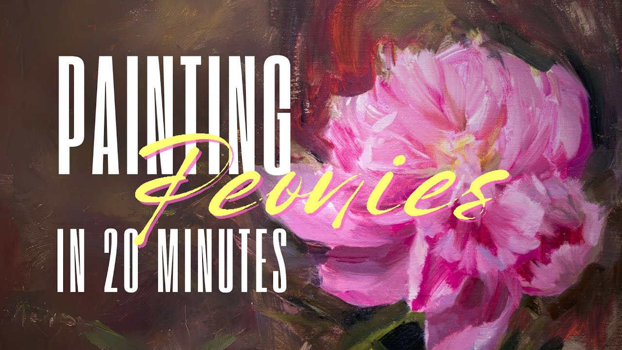 20 Minute Painting! #9 - Pink Peony in Oil with Anna Rose Bain