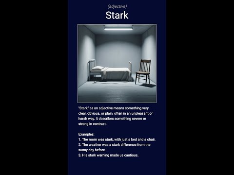 English word 'stark' adjective C1