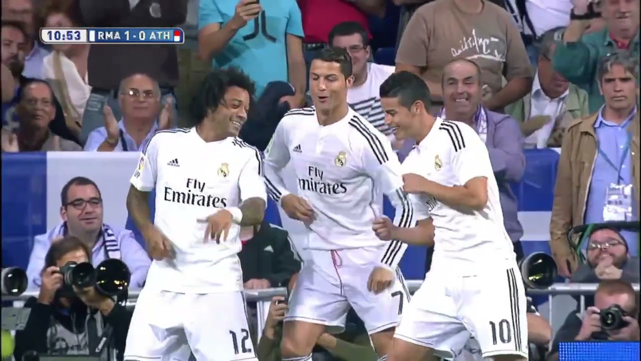 CRISTIANO RONALDO FREE CLIP FOR EDIT •celebration•Real Madrid•dance Marcelo•James •CR7•free clip