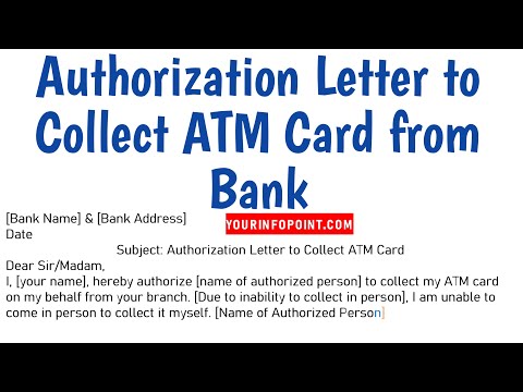 Authorization Letter Sample to Bank for Collection of ATM Card | Letters Writing
