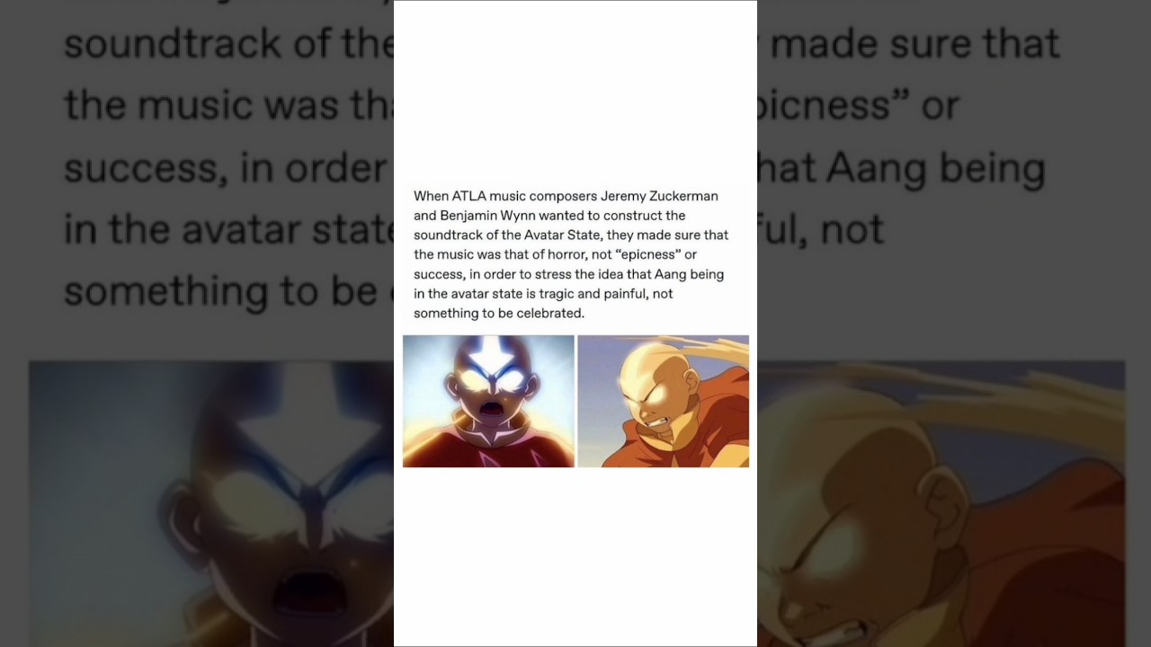 The DARK Truth Behind Aang’s Avatar State Music 😱🔥 #AvatarVault #AvatarVerse