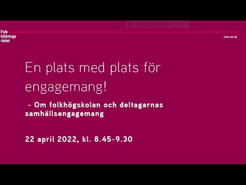 En plats med plats för engagemang