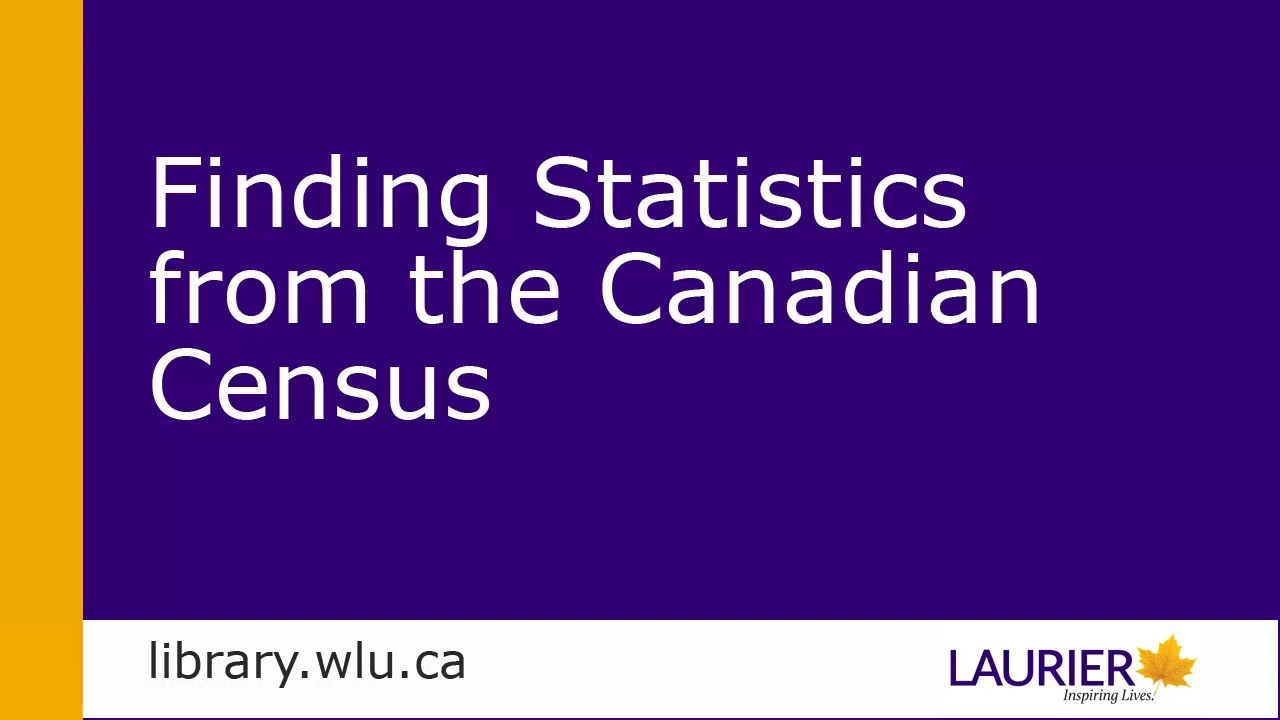 Finding Statistics from the Canadian Census