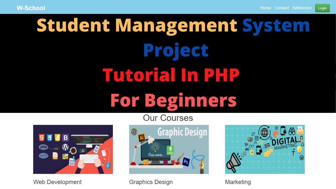 #1 Student Management System Project Tutorial In PHP For Beginners  From Scratch | Creating Project
