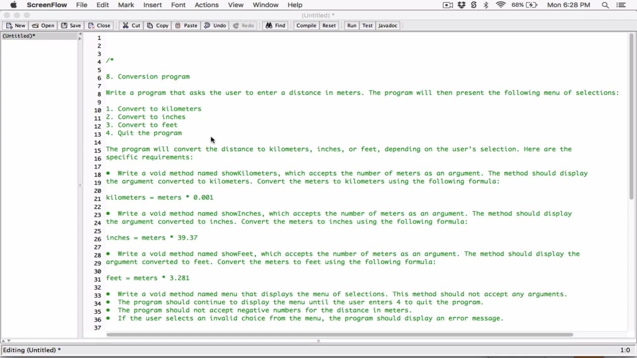 5.8. Conversion program - Java