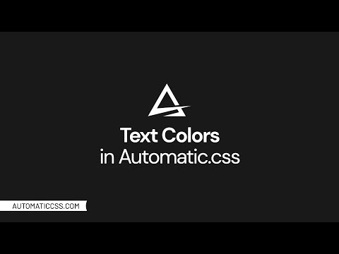 How to Style Text Color With Automatic.css Utility Classes & Variables