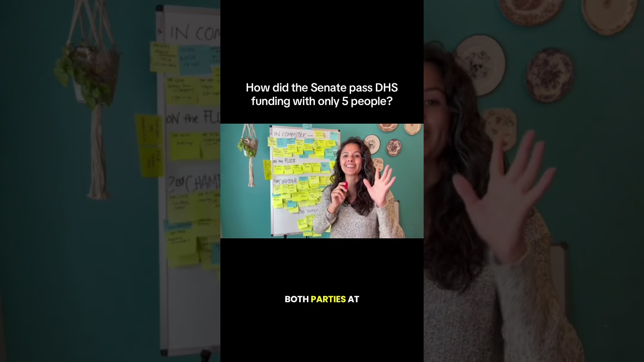 How does the Senate pass DHS funding with 5 people?