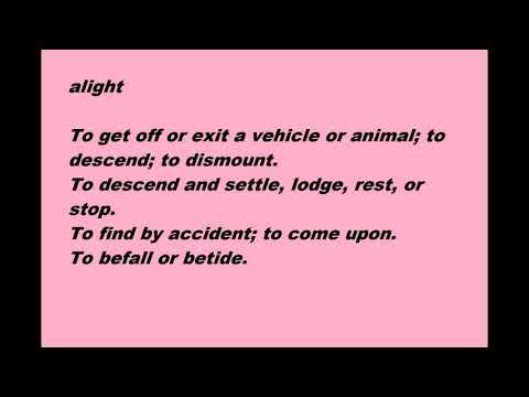 alight meaning