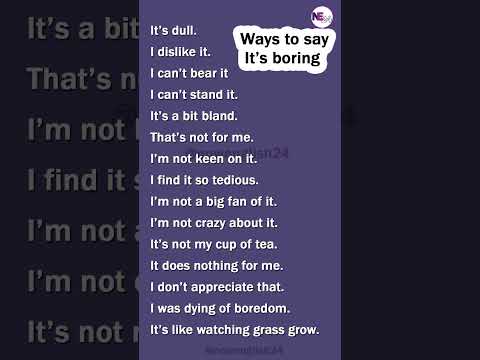 Different Ways to Say It’s Boring in English #shorts #englishspeaking