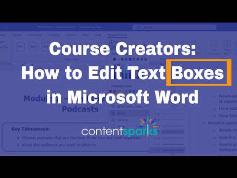 Course Creators: How to Edit Text Boxes in Microsoft Word Documents