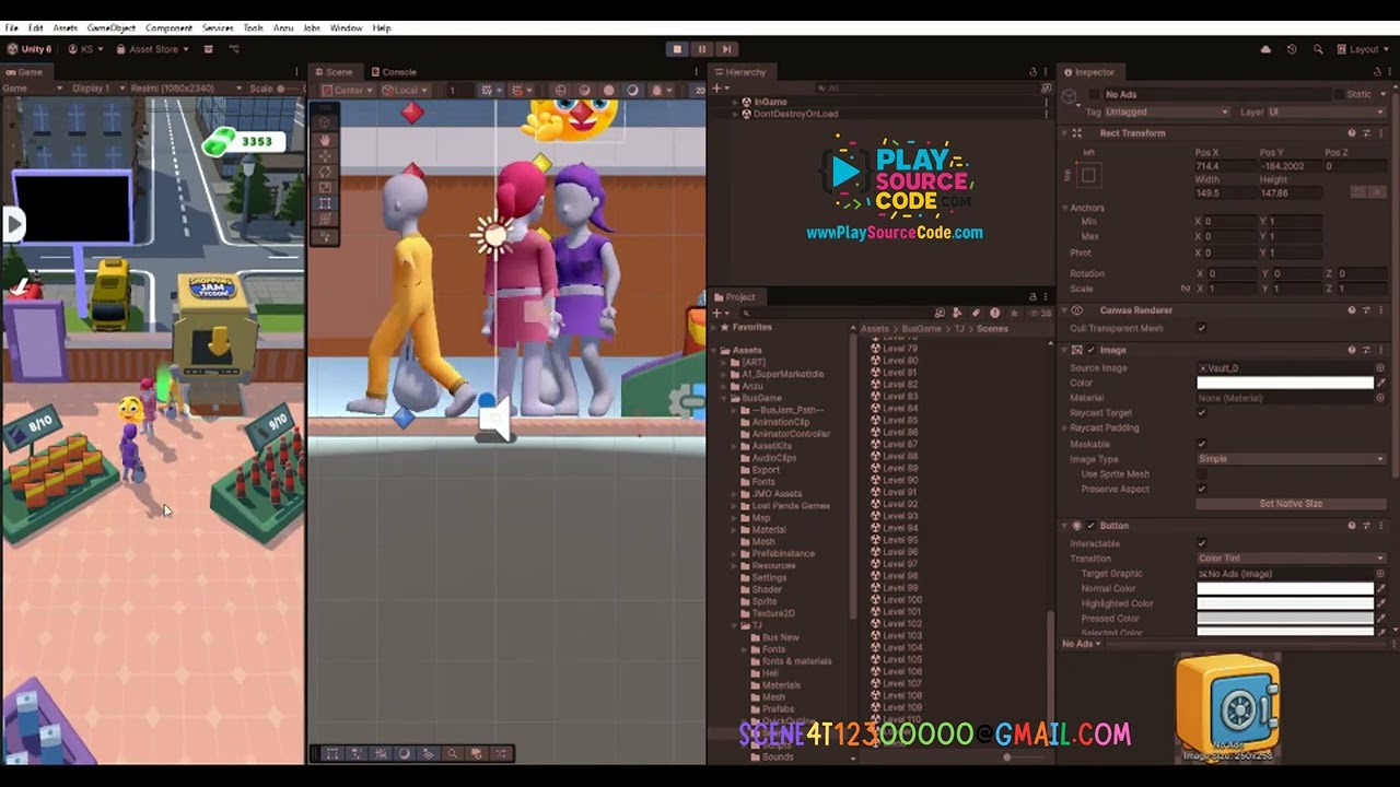 Bus jam Shopping Tycoon Unity Source Code  Playsourcecode.com