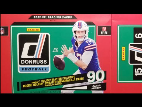2022 Panini Donruss Football Holiday Blaster Box - 90 Cards - Rookie Sweater Relic, Aaron Rodgers