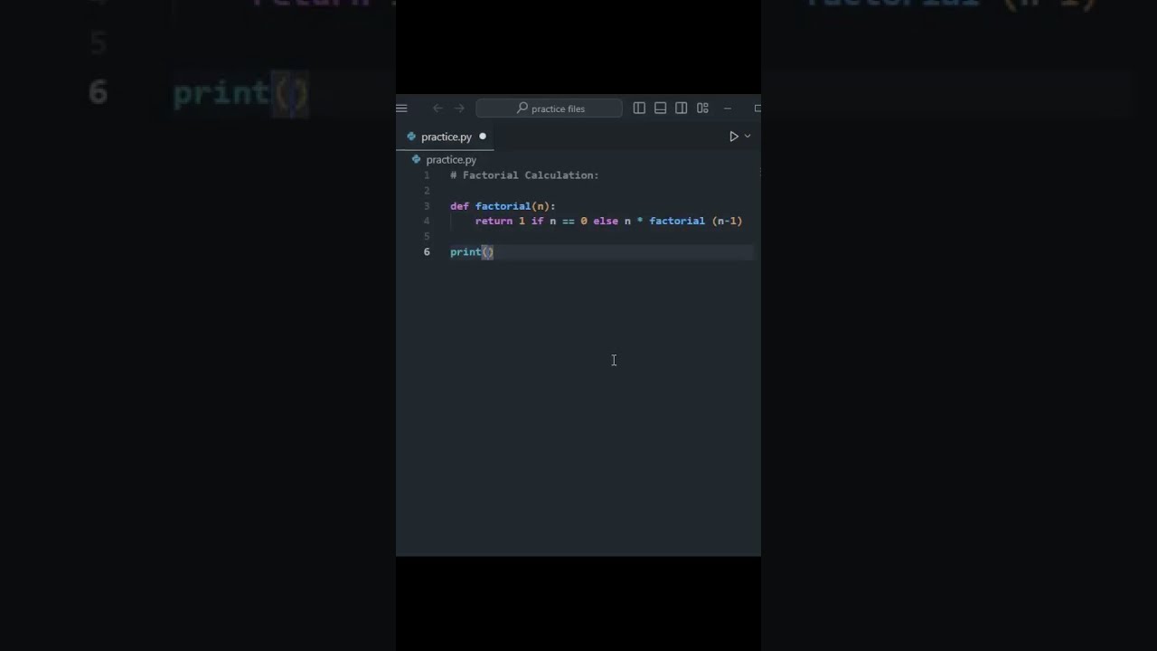 Factorial Calculation | #python #pythonprogramming#coding#learnpython #pythonforbeginners